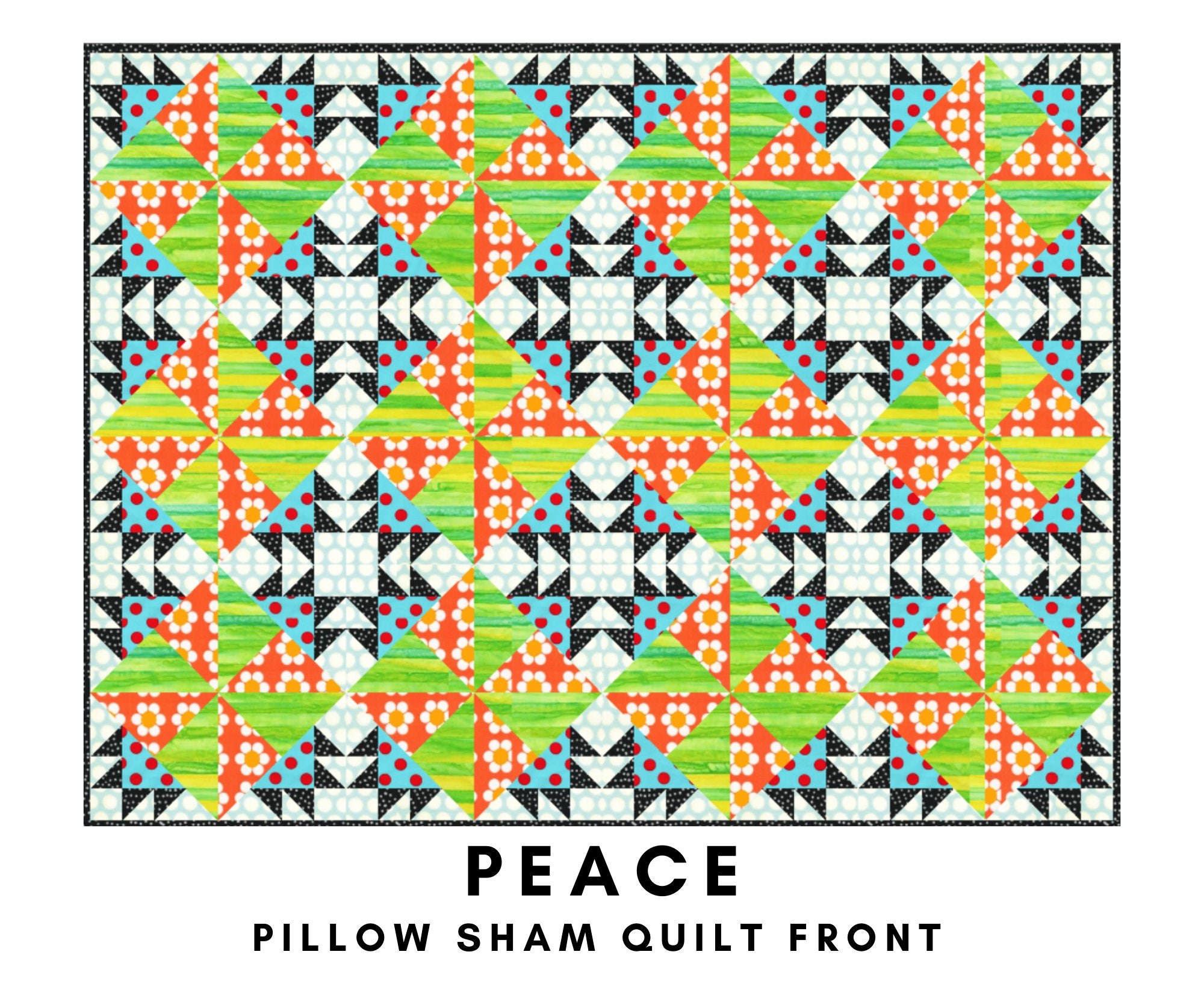 Peace Sign Quilt Block Pdf Pattern Peace Sign Quilt Pattern Pdf Quilt ...