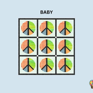 Peace Sign Quilt Block Pdf Pattern Peace Sign Quilt Pattern Pdf Quilt ...