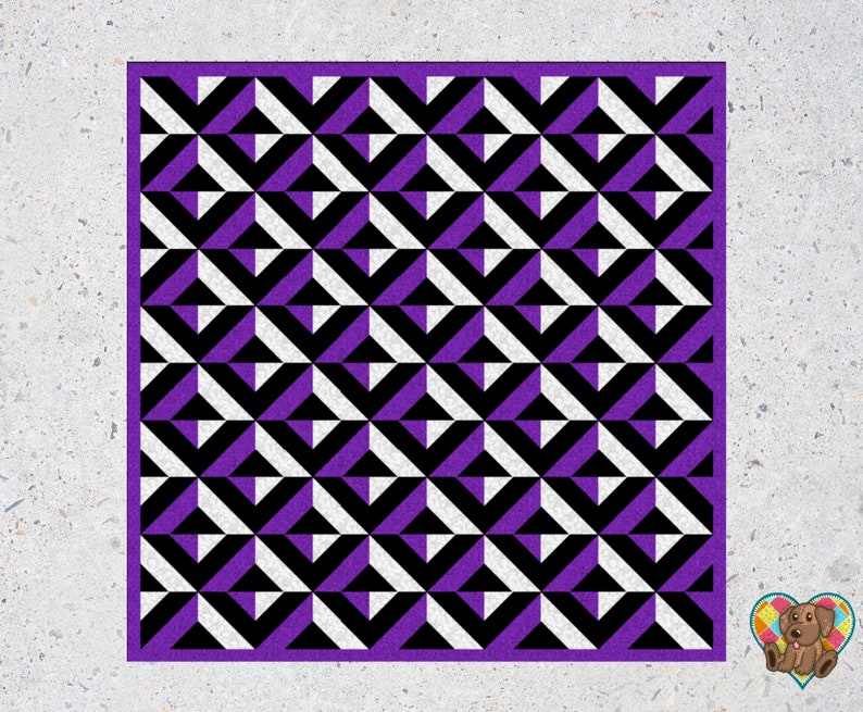 Purple Illusions Quilt Block PDF Pattern Downloadable PDF - Etsy UK