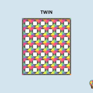 Rainbow Squares Quilt Block Pattern | Downloadable PDF Quilt Pattern ...