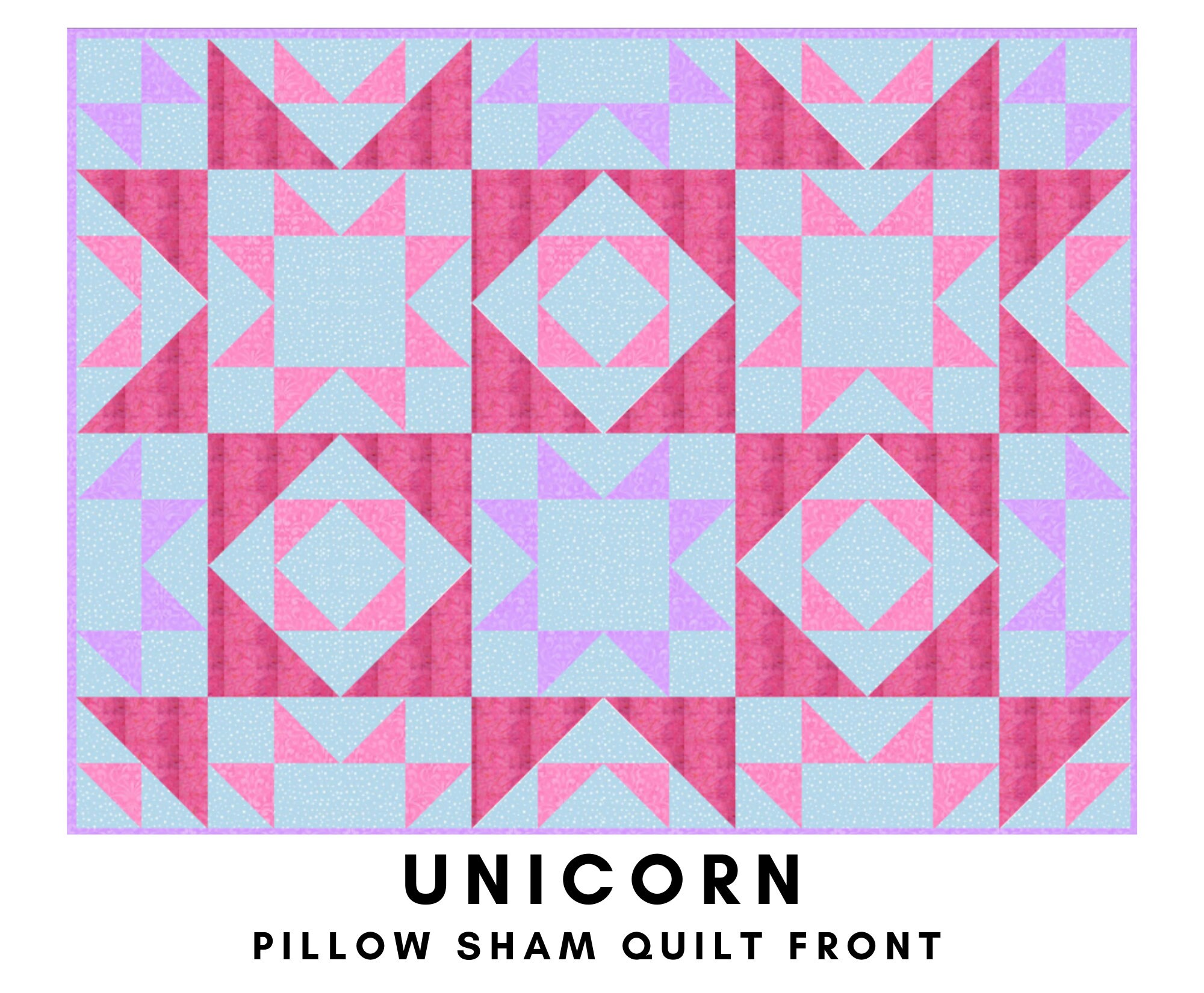 Unicorn Quilt Block Pattern Downloadable PDF Unicorn Quilt - Etsy Australia