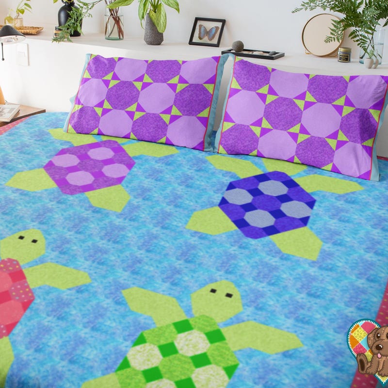 Turtle Quilt Pattern - Etsy