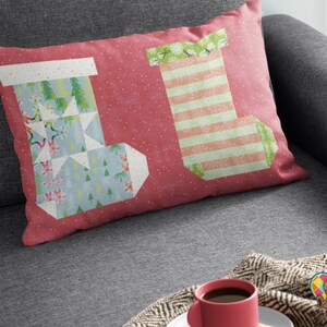 Christmas Stockings Quilt Block Pattern Downloadable Christmas Quilt ...