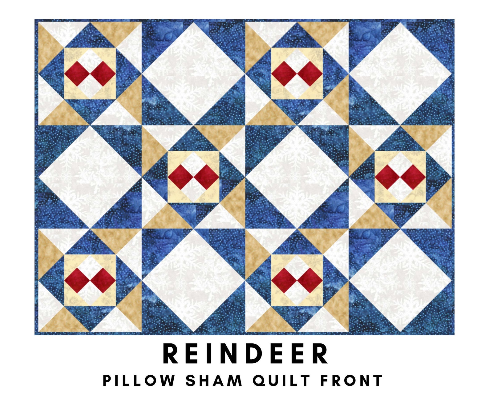 Reindeer Downloadable Quilt Block Pattern PDF Reindeer Quilt - Etsy