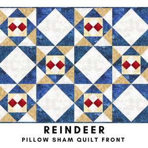 Reindeer Downloadable Quilt Block Pattern PDF Reindeer Quilt - Etsy