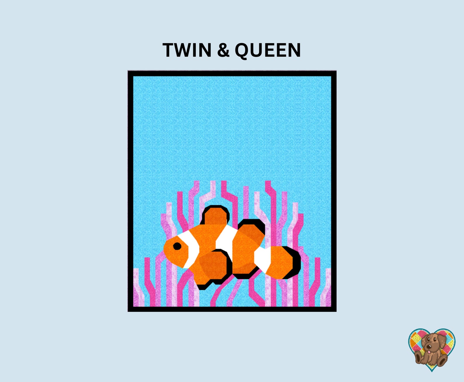 Clownfish Quilt Block Pattern | Downloadable PDF Clownfish Quilt ...