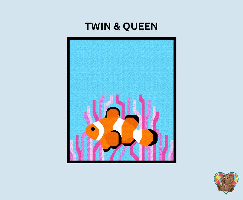 Clownfish Quilt Block Pattern | Downloadable PDF Clownfish Quilt ...