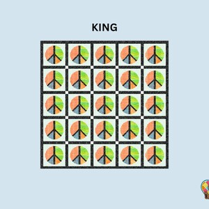 Peace Sign Quilt Block Pdf Pattern Peace Sign Quilt Pattern Pdf Quilt ...