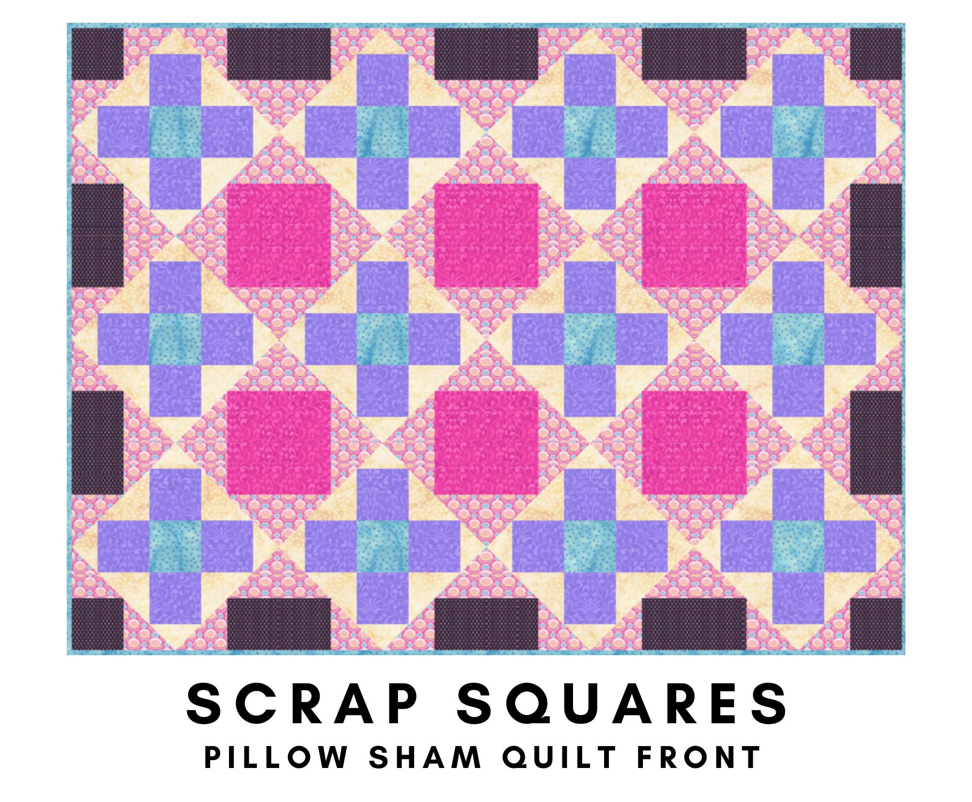 Scrap Squares Downloadable Quilt Block Pattern Pdf Square Quilt Block ...