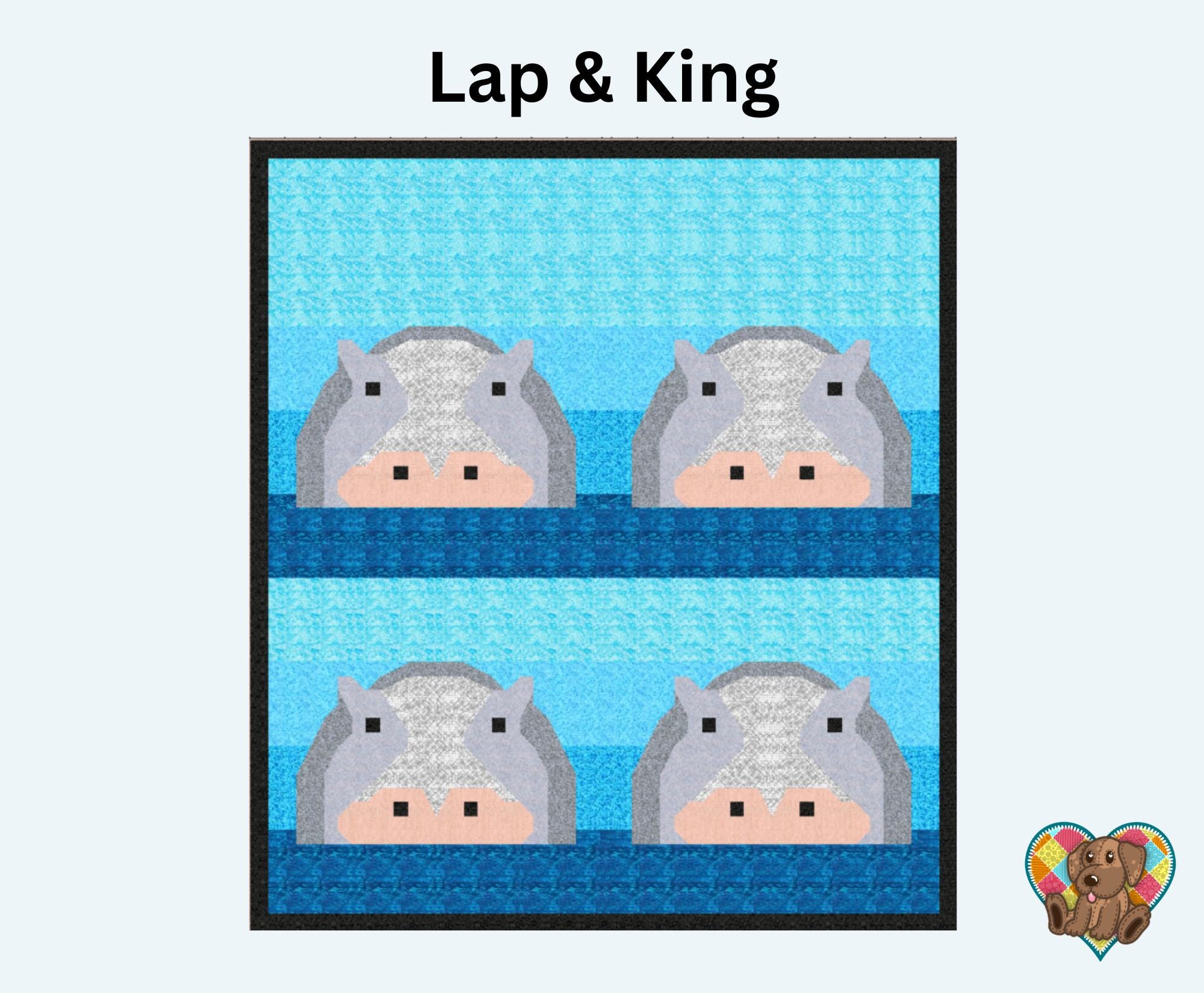 Hippo Downloadable Quilt Pattern | Downloadable PDF Hippo Quilt Pattern ...