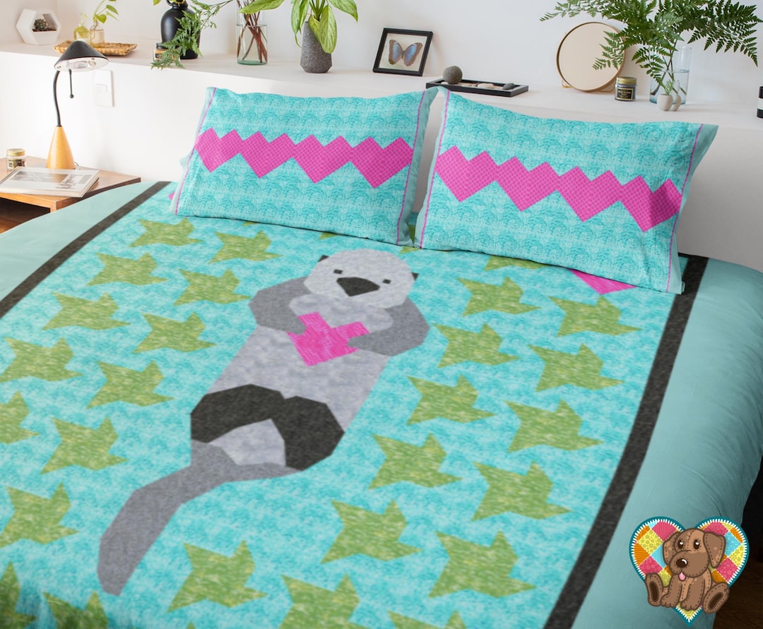 Otter Quilt Pattern Pdf | Downloadable PDF Otter Quilt Pattern | Pretty ...