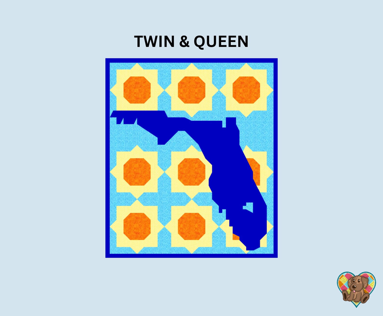 Florida Quilt Block Pdf Pattern| State Quilt Block Pdf Pattern| Quilt ...