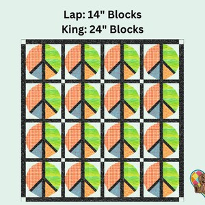 Peace Sign Quilt Block Pdf Pattern | Peace Sign Quilt Pattern Pdf ...