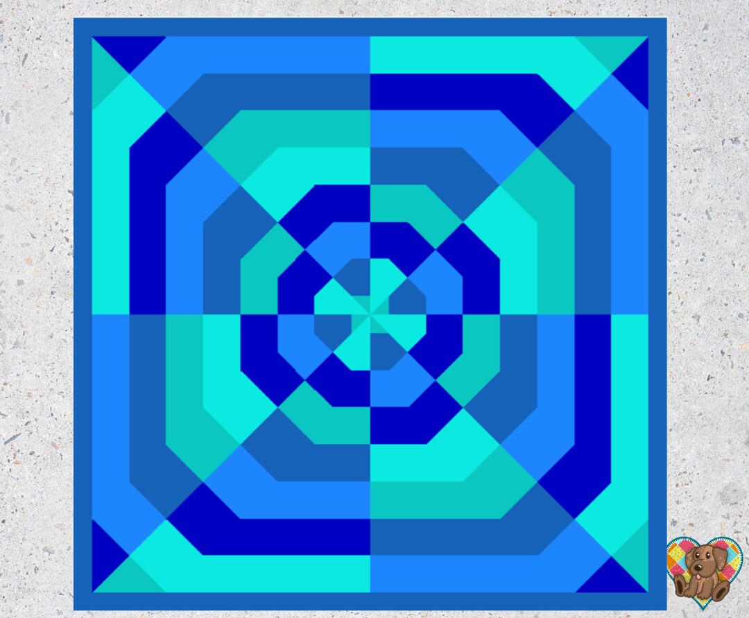 Ombre Octagon Downloadable Quilt Block Pattern Octagon Quilt Pattern ...