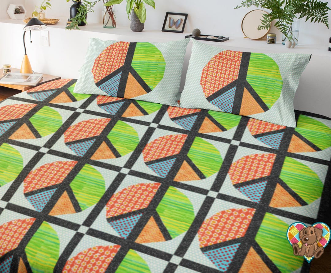 Peace Sign Quilt Block Pdf Pattern | Peace Sign Quilt Pattern Pdf ...