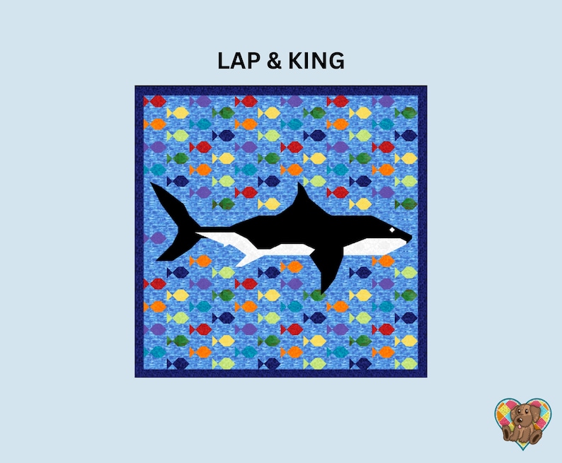 Great White Shark Quilt Block Pattern | Downloadable Quilt Pattern ...