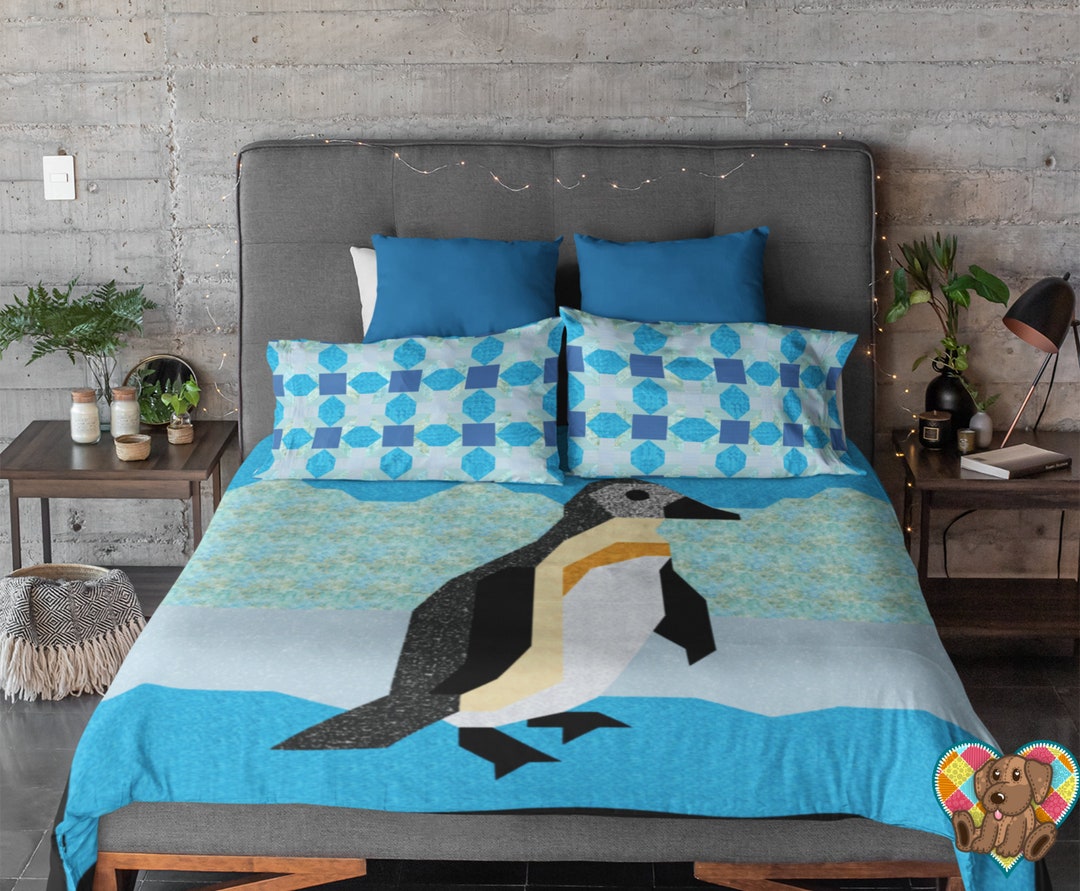 Penguin Quilt Block Pdf Pattern Penguin Quilt Pattern Pdf Animal Quilt ...