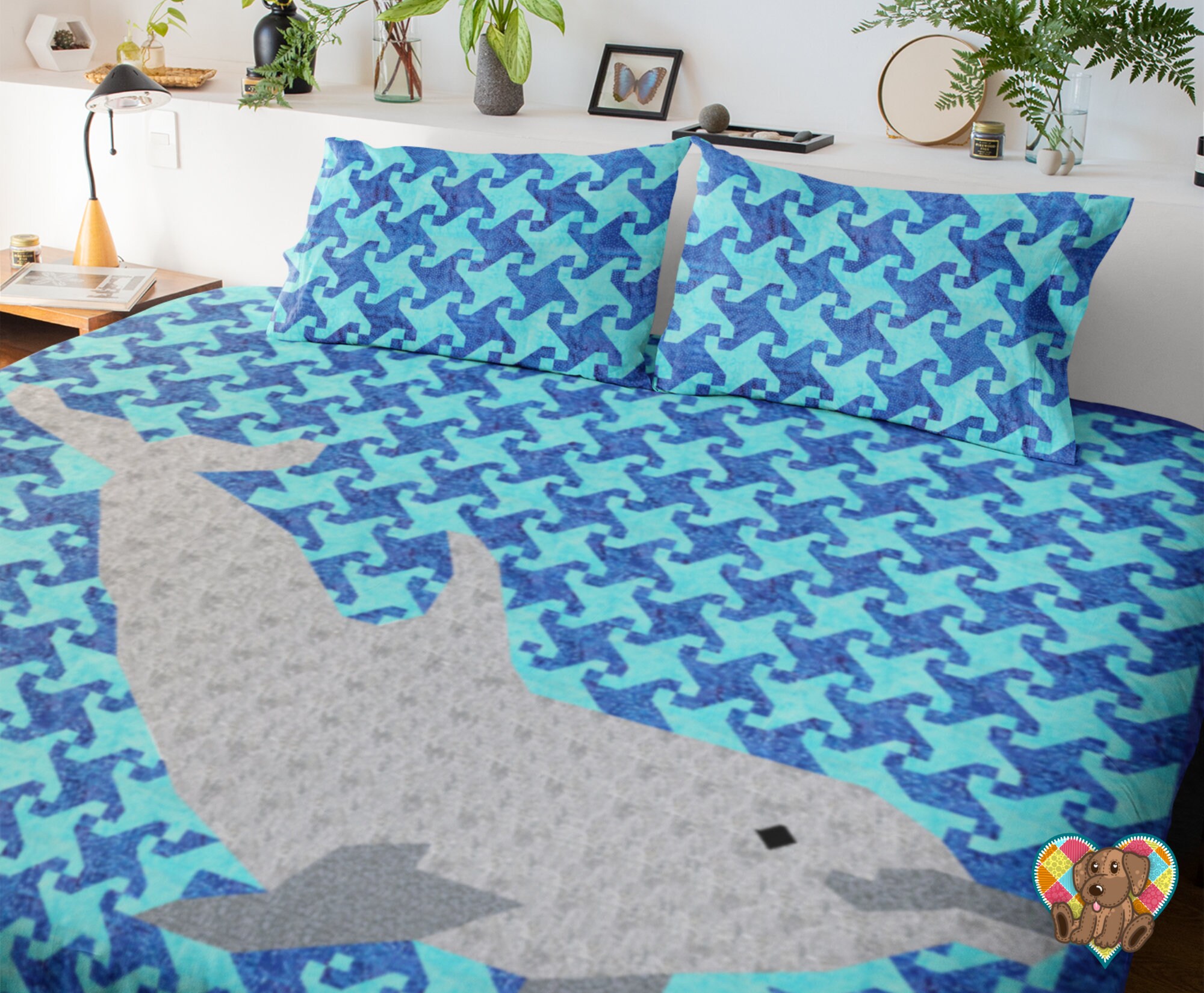 Dolphin Quilt Block Pattern Downloadable PDF Quilt Pattern - Etsy