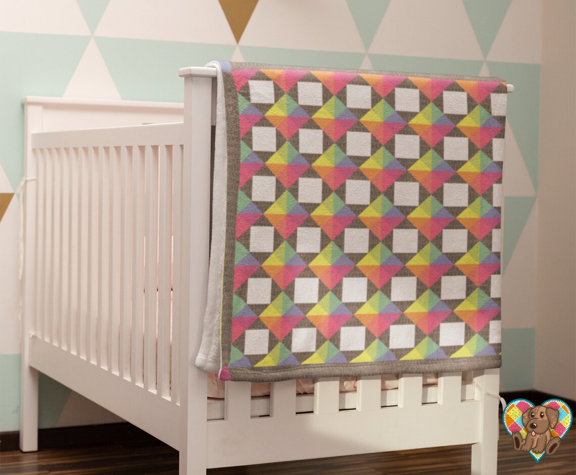 Rainbow Squares Quilt Block Pattern Downloadable PDF Quilt - Etsy