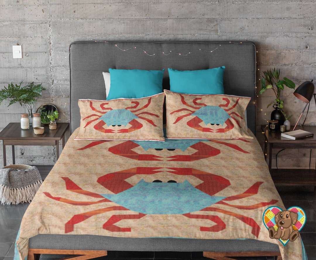Blue Crab Quilt Pattern | Downloadable Blue Crab Quilt Pattern | Ocean ...