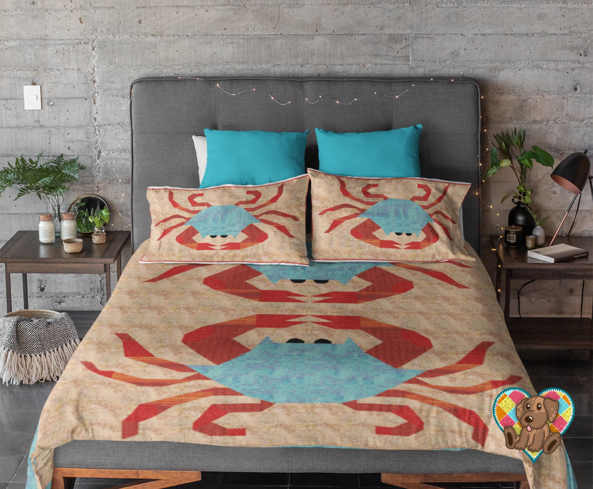 Blue Crab Quilt Pattern | Downloadable Blue Crab Quilt Pattern | Ocean ...