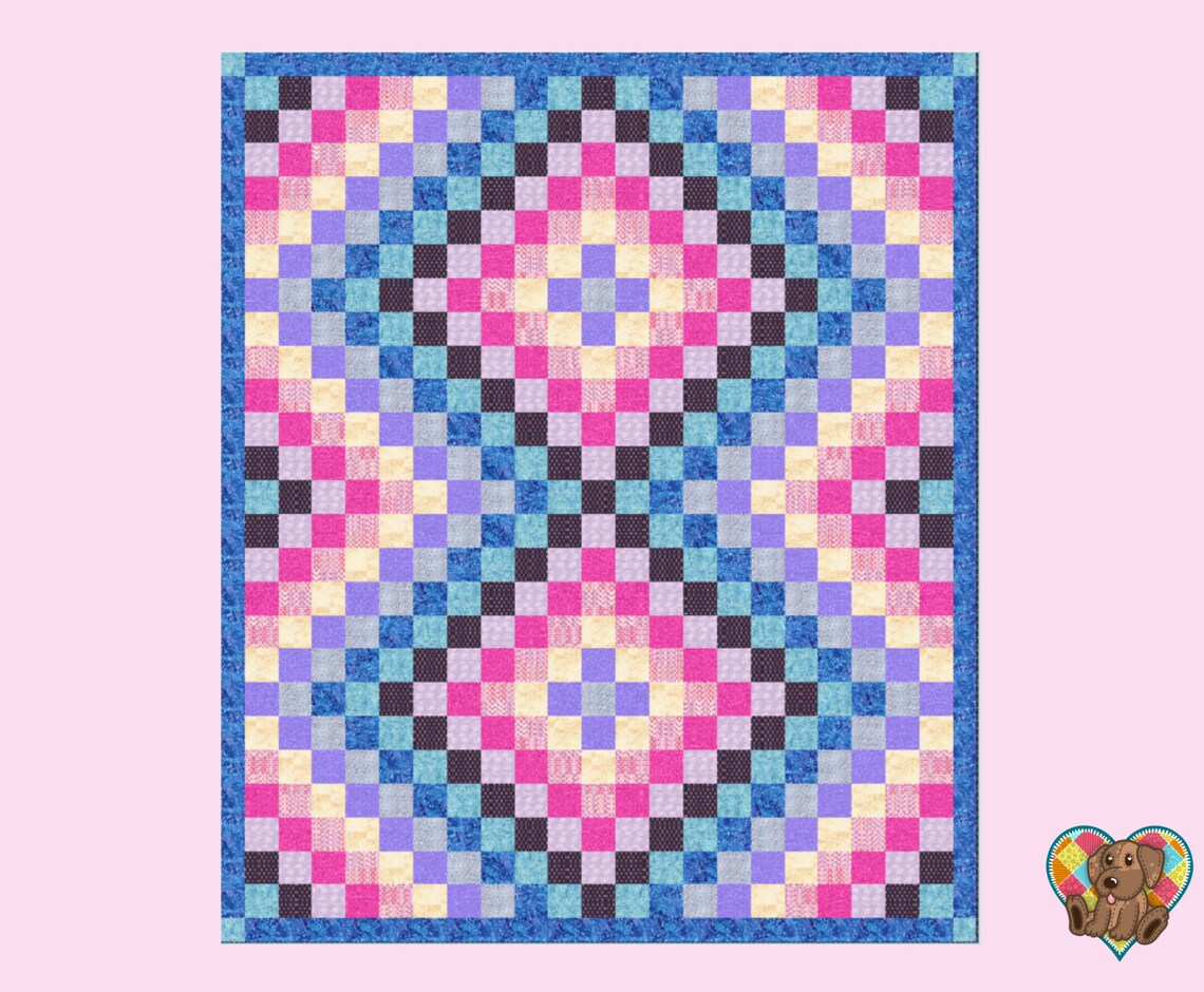 Scrap Squares Downloadable Quilt Block Pattern Pdf Square Quilt Block ...