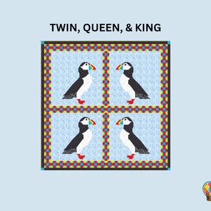 Puffin Downloadable Quilt Block Pdf Pattern | Puffin Quilt Pattern Pdf ...