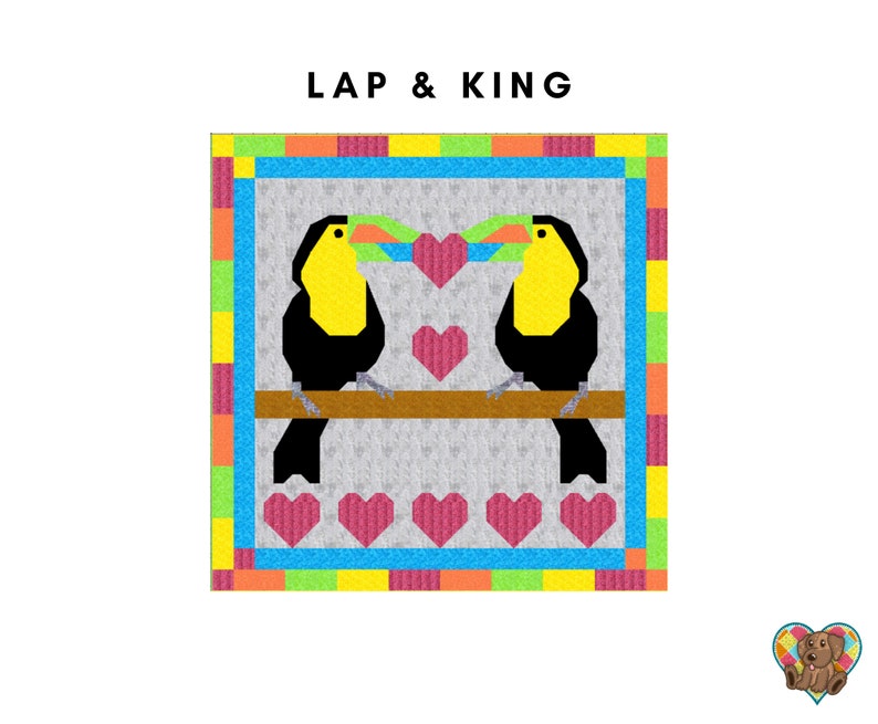Toucan Love Quilt Pattern Downloadable PDF Bird Quilt Pattern Toucan ...