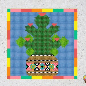 Cactus Quilt Pattern Downloadable PDF Cactus Block Quilt DIY Cute ...