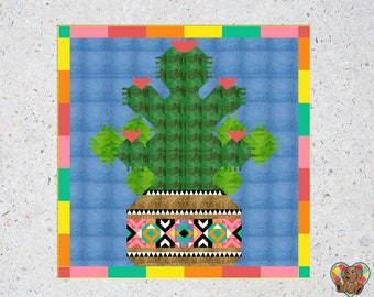 CACTUS WREATH Quilt Pattern Georgette Dell'orco Cozy - Etsy Canada