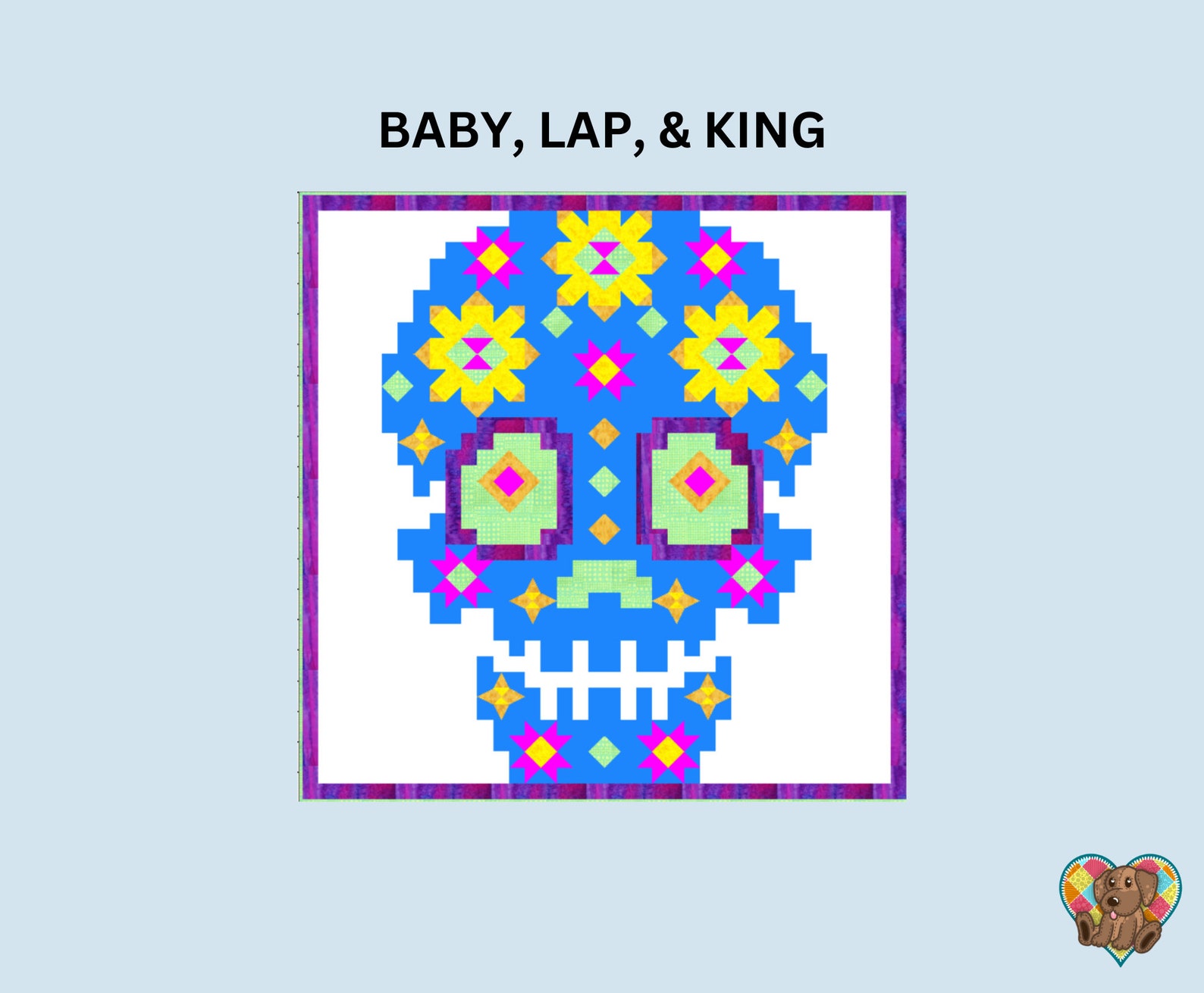 Sugar Skull Quilt Pattern: Halloween Quilt PDF (lap, Twin, Queen, King ...