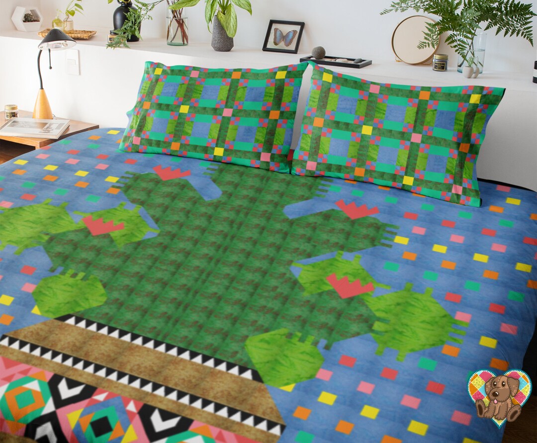 Cactus Quilt Pattern Downloadable PDF Cactus Block Quilt - Etsy