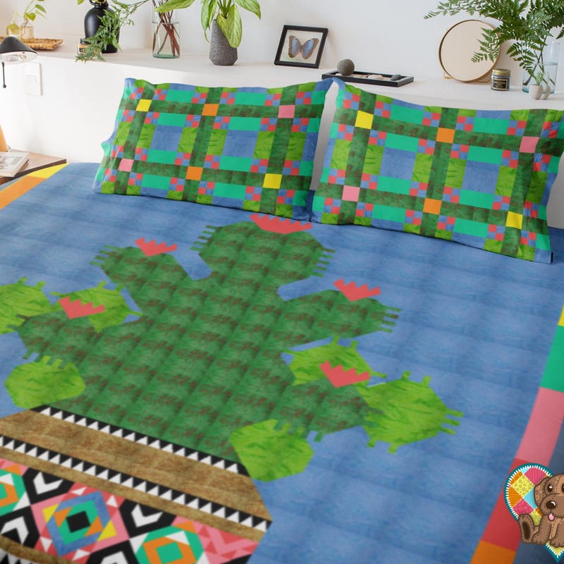 Cactus Quilt Block - Etsy