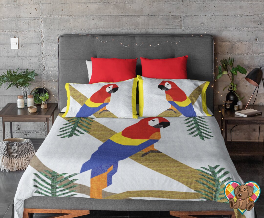 Parrot Quilt Block Pattern Downloadable PDF Parrot Quilt - Etsy