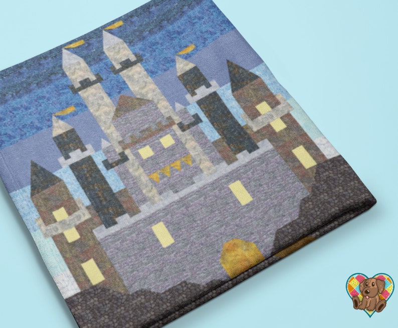 Castle Quilt Block Downloadable Pdf Pattern Castle Quilt - Etsy