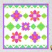Pinwheel Flowers Quilt Block PDF Pattern Flower Quilt Block Pdf Pattern ...