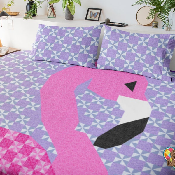 Flamingo Quilt Pattern - Etsy