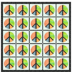 Peace Sign Quilt Block Pdf Pattern Peace Sign Quilt Pattern - Etsy