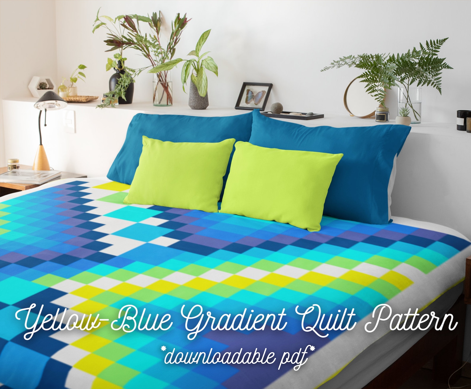 Ombre Gradient Quilt Block Pattern Downloadable PDF Quilt | Etsy