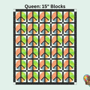 Peace Sign Quilt Block Pdf Pattern | Peace Sign Quilt Pattern Pdf ...