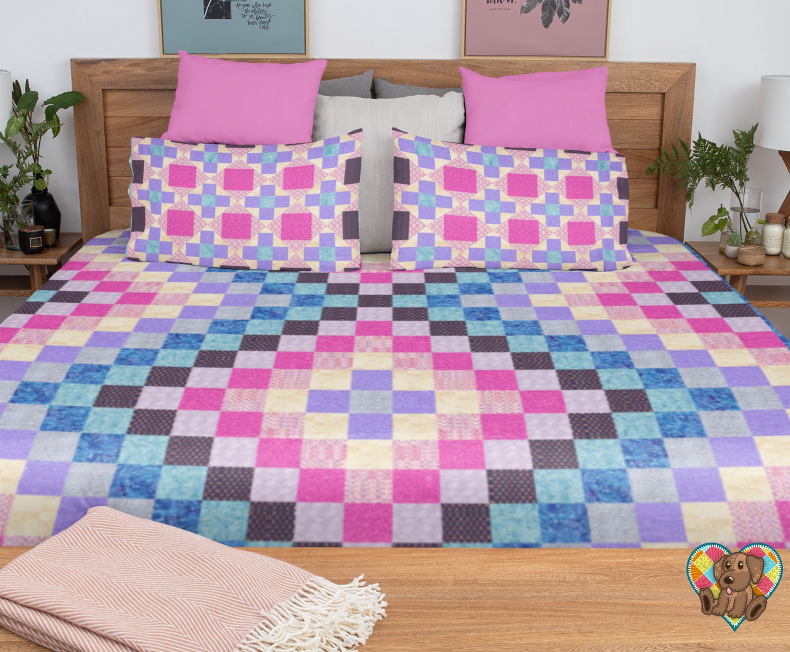 Scrap Squares Downloadable Quilt Block Pattern Pdf Square Quilt Block ...