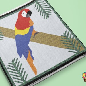 Parrot Quilt Block Pattern Downloadable PDF Parrot Quilt Pattern Parrot ...