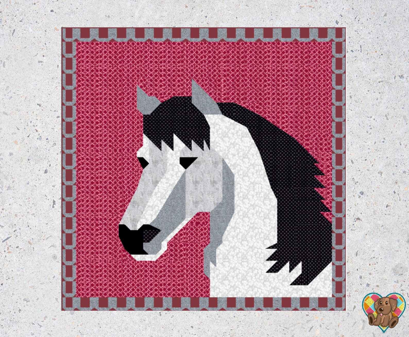 Horse Block Quilt Pattern | Downloadable PDF Horse Quilt Pattern ...