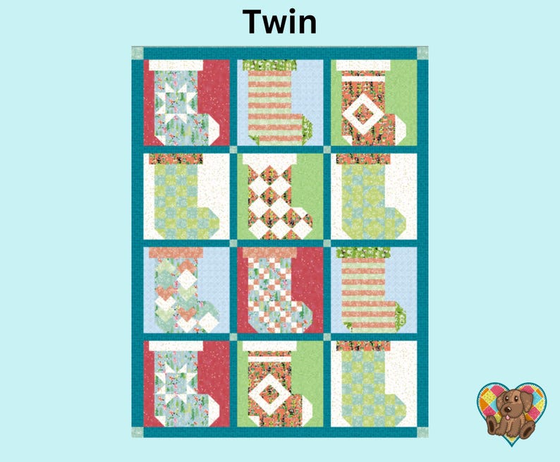 Christmas Stockings Quilt Block Pattern: Downloadable PDF - Etsy