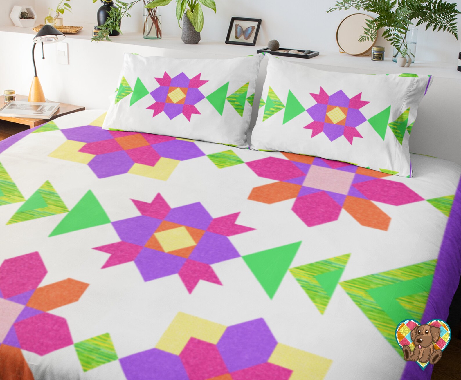 Flower Garden Quilt Block Pattern Downloadable PDF Flower - Etsy