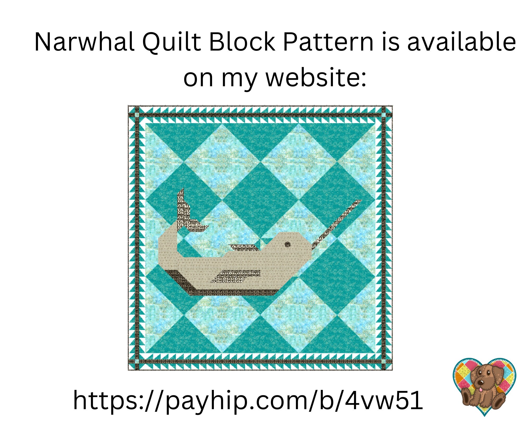 Dolphin Quilt Block Pattern Downloadable PDF Quilt Pattern Dolphin ...