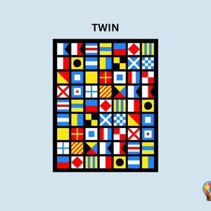 Nautical Flags Quilt Pattern: Beginner Ocean Theme (PDF Download) - Etsy