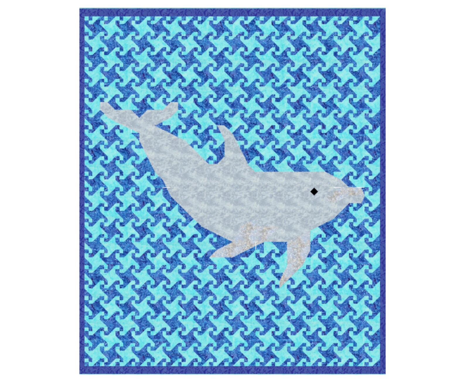 Dolphin Quilt Block Pattern Downloadable PDF Quilt Pattern | Etsy