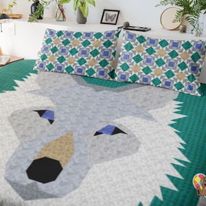 Wolf Quilt Block Pattern Pdf | Downloadable PDF Wolf Quilt Pattern ...