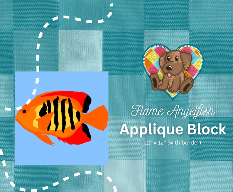 Tropical Fish Applique Quilt Block Pattern | Downloadable PDF Quilt ...
